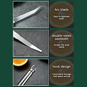 Ayaoch Stainless Steel Grapefruit Knife - Curved Serrated Bread Knife for Kitchen - Fruit Knife - Chef Kitchen Knife Curved Carving Tool