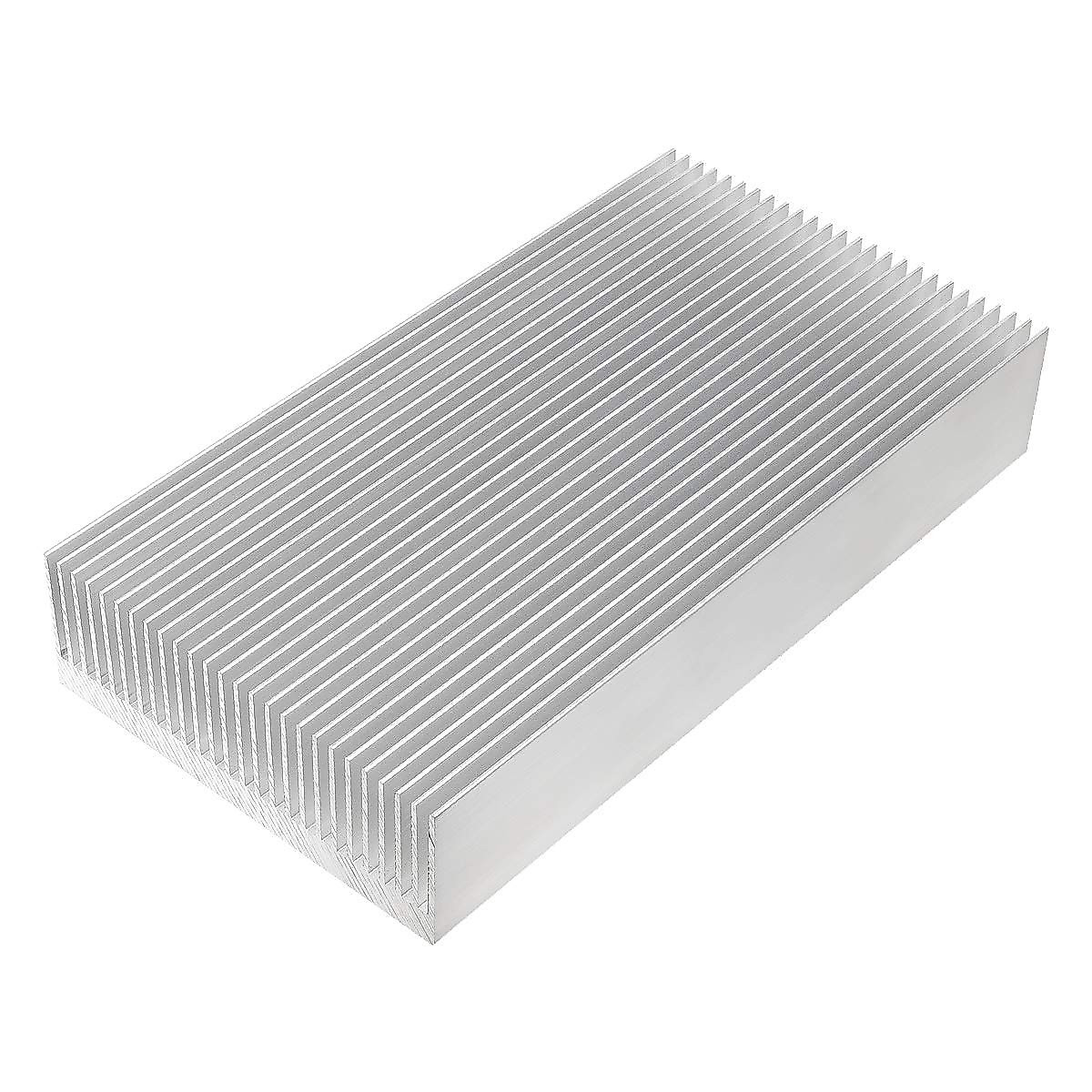 Xnrtop Silver Tone Aluminium Radiator Heatsink Heat Sink 150x80x27mm， 6" x 3" x 1.1"(LWH)