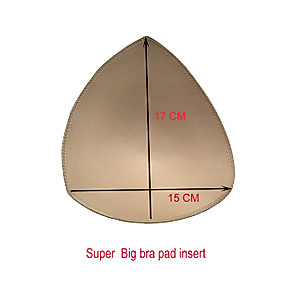 6 Pairs Large Bra Pad Insert for Sport Bra and Bikini Tops 5.9x6.69 Inch (Beige) Best for D/DD or E Cup