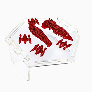 The Broken Token Fleet Stand - Twilight Imperium 4 Compatible Clear Acrylic Stands with Tabbed Feet and Slotted Tops