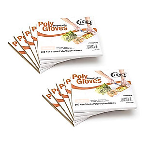 Choice Poly Disposable Polyethylene Gloves (Pack of 1000 - Medium)