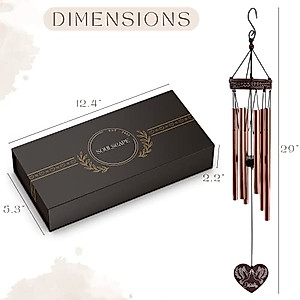 SOULSCAPE Memorial Wind Chime - 29" Sympathy Wind Chime for Loss of Loved One - Memorial Gift for Loss of Mother, Father, Son & Grieving Loved Ones - Unique Sympathy Windchime in Memory of a Loved One