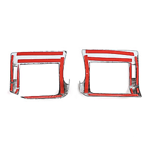 Akumerly CHEYA ABS Plastic Car Dashboard Side Air Conditioning Outlet Vent Frame Cover Trim for Land Rover Defender D240 SE 2020 (Carbon Fiber Style)