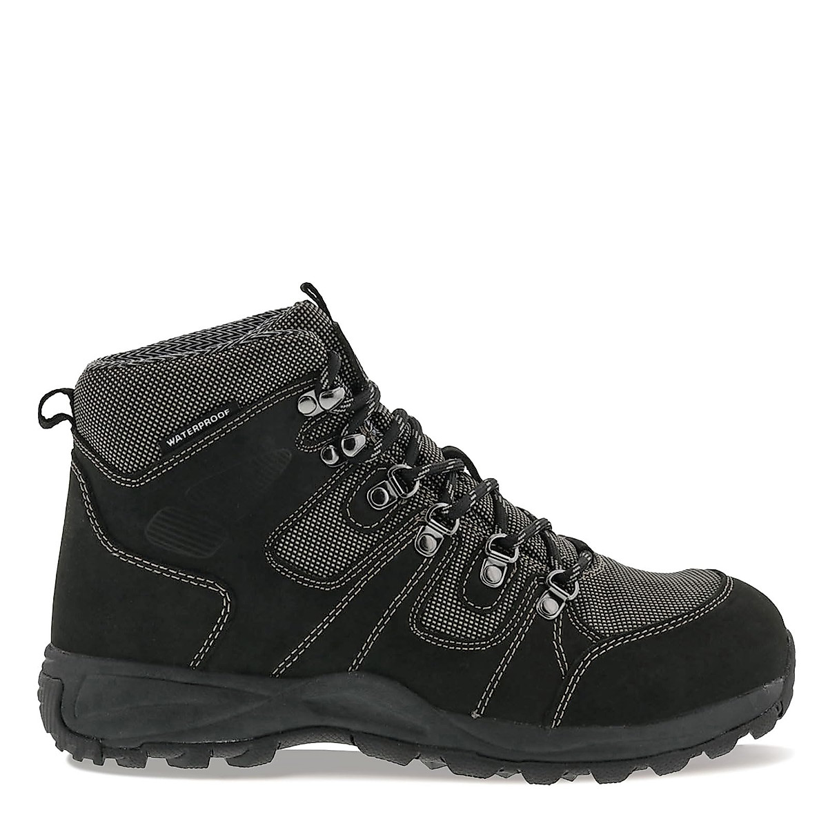 Drew Shoe Men's Trek waterproof and slip-resistant Extra-Depth Black Hiking Boot 11 6E US