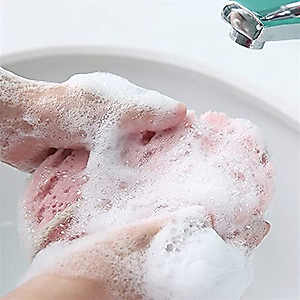 INGVY Dry Brushing Body Brush Bath Sponge Ball Shower Rub Whole Body Exfoliation Dead Skin Remover Massage Brush Moisturizing Scrubber Bathroom Accessory (Size : Gray)