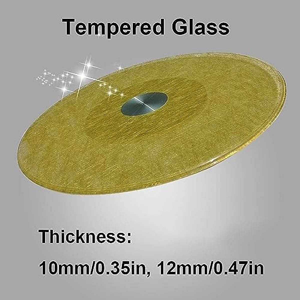 27 Inches Heavy Duty Lazy Susan, Round Glass Turntable, 360° Dining Table Rotating Tray, Safe Smooth, 200KG Bearing For Banquets Party (Color : 12mm/0.47in Thick, Size : 70cm/28in)