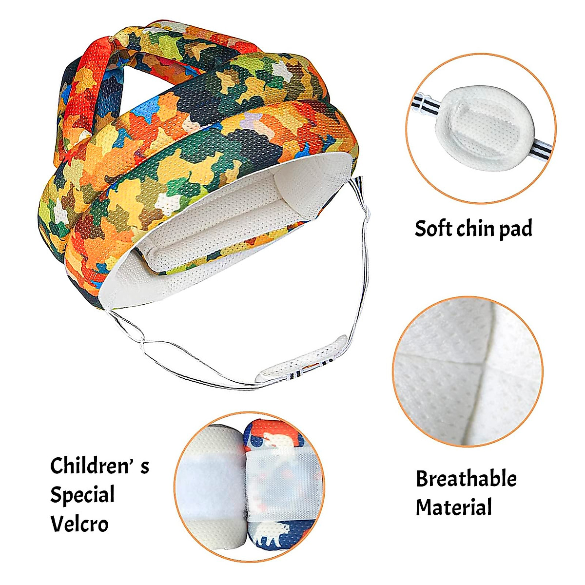 Baby Safety Support Helmet Toddler Adjustable Head Protector Hat Infant Breathable Bumper Headguard Cap for 6 Month to 8 Year