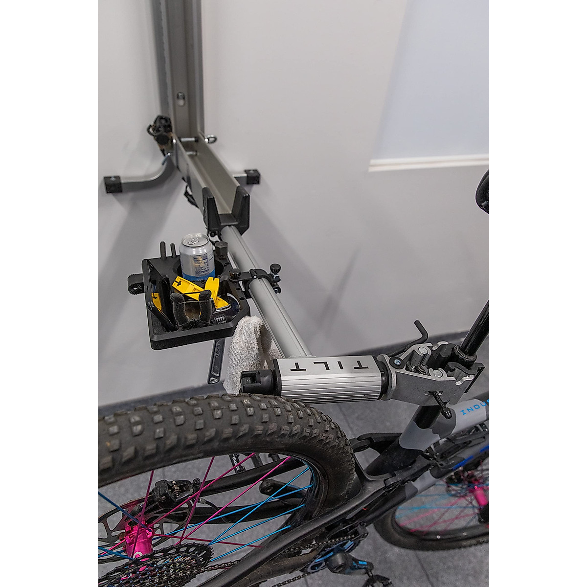 Tilt Industries Tool Tray - Universal Fit Bicycle Repair Stand Tool Tray, Adjustable Work Tray - Attaches to Any Repair Stand