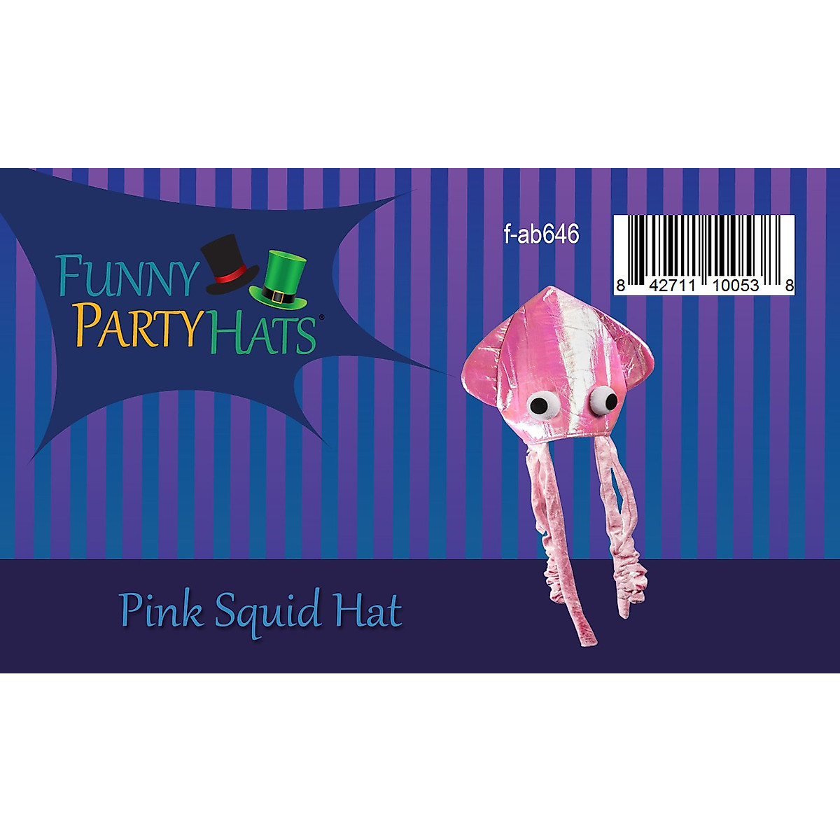 Funny Party Hats Squid Hat - Funny Fun and Crazy Hats in Many Styles (Shiny Pink Squid Hat)
