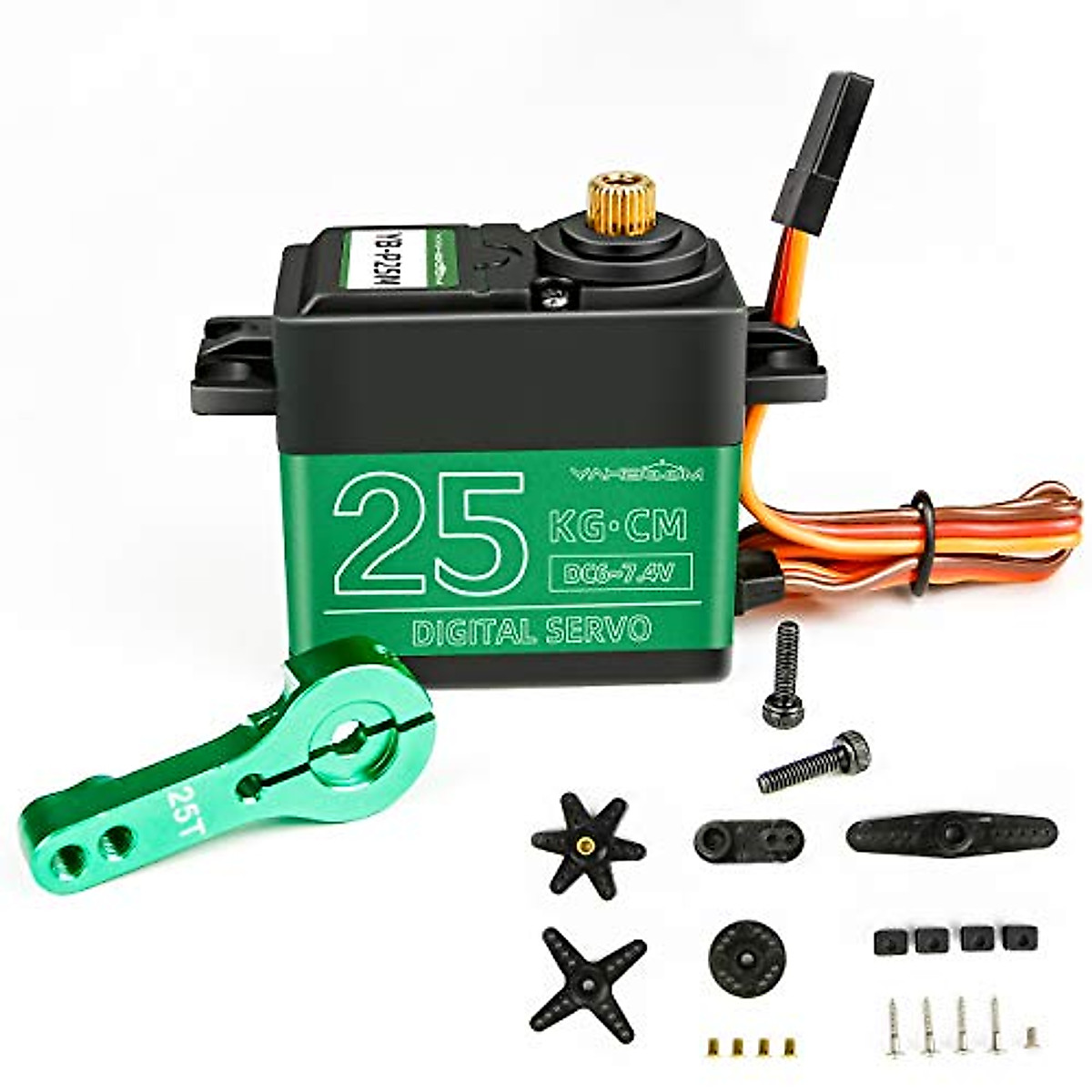 Yahboom Digital Servo 25KG Full Metal Gear High Torque Servo Motor for RC Model DIY Waterproof Control Angle 180° DS3218MG (25kg servo)