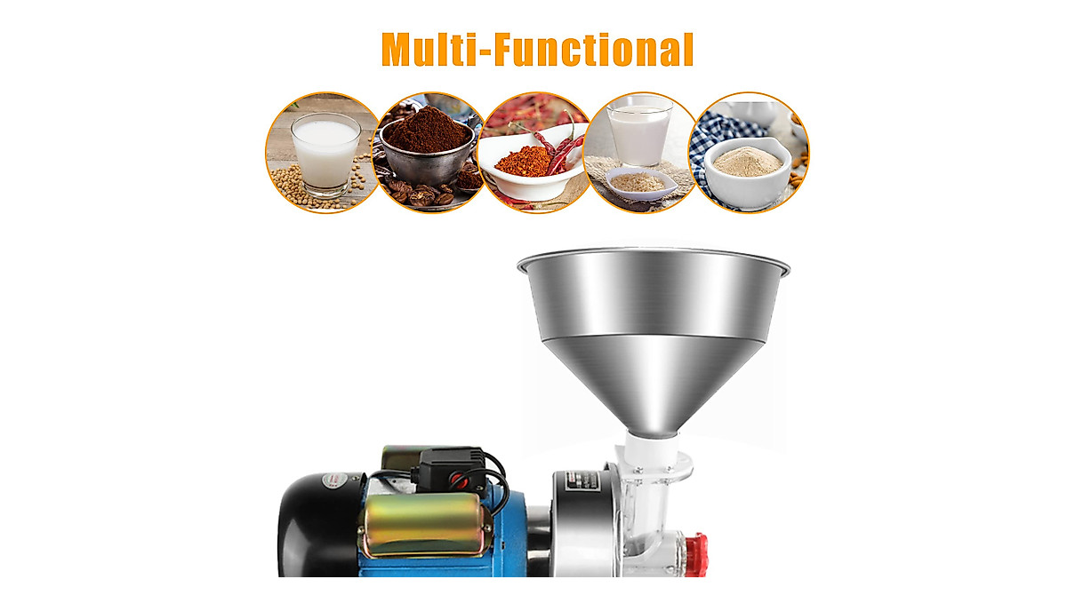 Electric Grain Mill Grinder 2200W for Commercial Use - Fast & Durable