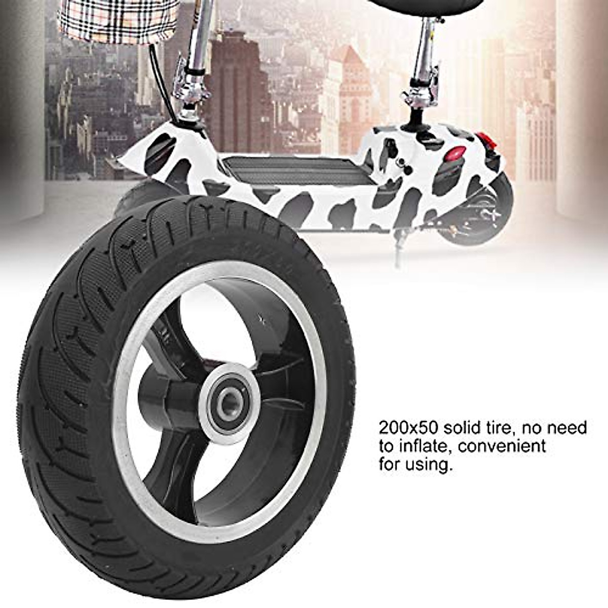 200x50 Solid Tire, Solid Tire for Electric Scooter 8in 200x50 Practical Slip Resistance for Electric Scooter