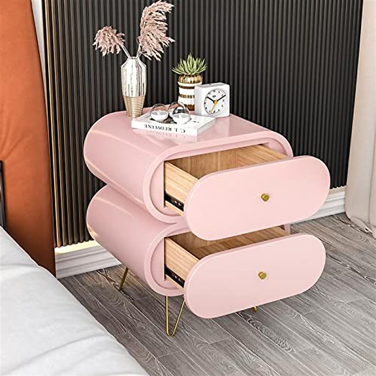 HIGOH Bedside Table Bedside Table Bedroom Home Small lockers Bedside Table (Color : Green)