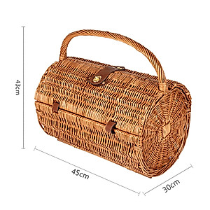 CYXI Grill Accessories,Picnic Basket,BBQ Tools Set, 13PCS Stainless Steel Grilling Kit for Travel, Picnics, RVs, Camping, BBQs, Parties and More