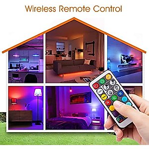 【New Modle】 JandCase Remote Control, Suitable for JandCase Infrared Remote Control RGBW Series Bulbs, 1 Pack