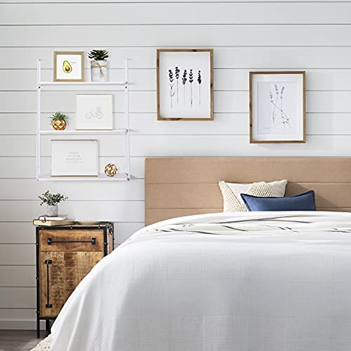 WELLAND 3-Tier Display Wall Shelf Storage Rack Wall Rack Holder Rack (3-Tier, White)