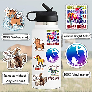 102 PCS Horse Stickers for Water Bottles, Horse Riding Stickers for Laptop Stuff, Horse Party Favors, Horse Gifts for Girls Kids