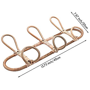 Pteanecay Rattan Clothes Hanger for Kids,Bamboo Garments Baby Hangers Children Organizer Room Nursery Decoration(15.7 * 7.9inch)