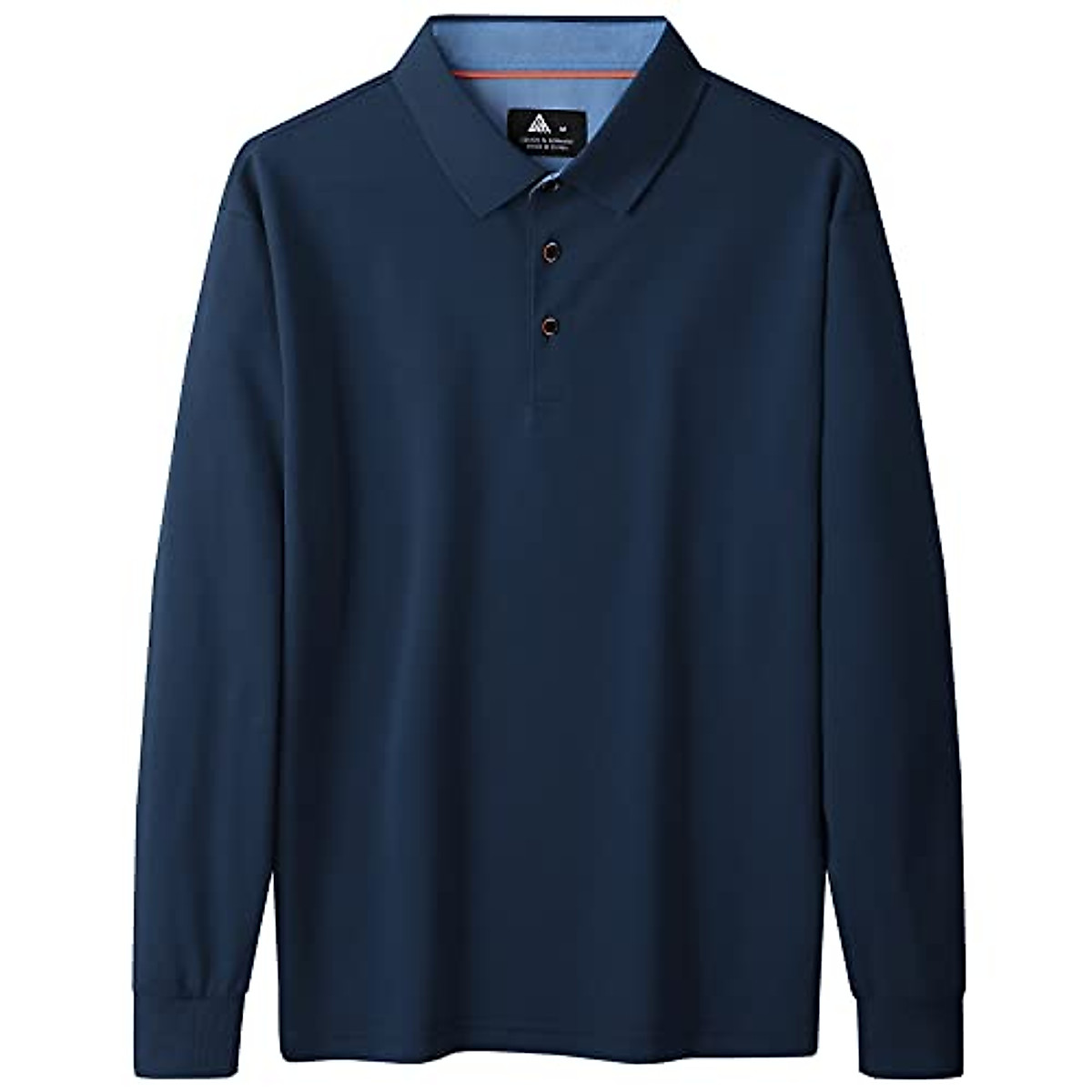SWISSWELL Golf Shirts for Men Long Sleeve Work Polo Shirts Performance Athletic Shirts Navy 3XL