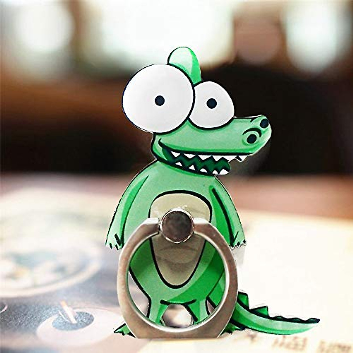 Cell Phone Finger Ring Holder Cute Animal Smartphone Stand 360 Swivel for iPhone, Ipad, Samsung HTC Nokia Smartphones Tablet,by UnderReef (Crocodile)