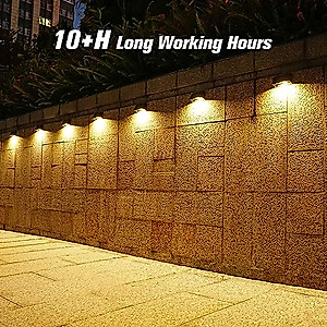 VOLISUN Solar Fence Lights 12 Pack, Warm White & RGB, LED Fence Lights Solar Powered, Fence Solar Light Outdoor Waterproof IP65, Solar Deck Light Decor for Backyard Fence Post Patio Wall Garden