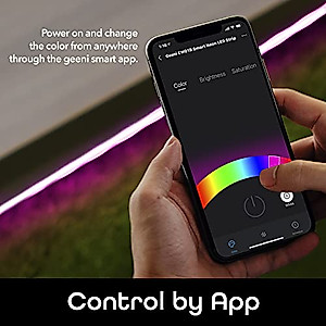 Geeni Prisma Neoflex Smart WiFi LED Strip Lights, Waterproof Color Changing RGB Silicone LED Light Strips for Bedroom and Outdoors with App Remote Control, Works with Alexa and Google Home, 16.4 ft