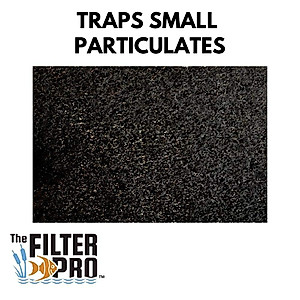 The Filter Pro Carbon Fine Filter Media, 3/8" Thick, 12" x 120" Roll, Perfect for Aquariums, Ponds or Water Gardens, Made in USA