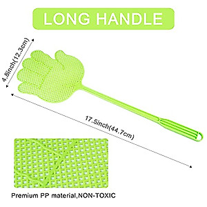 Dirza Fly Swatter - Funny Hand Shaped Fly Swatters -Durable - Colorful for Home/Indoor/Outdoor/Classroom/Office/Pack of 5