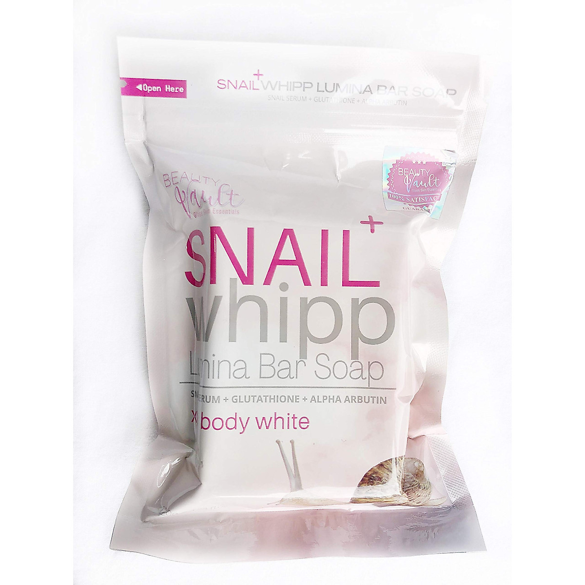 Beauty Vault Snail Whipp Lumina Bar Soap with Snail Serum, 120g