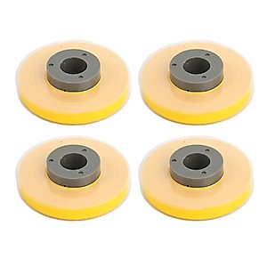4 Rolls Label Maker Tapes, 6mm Wide 8m Long Clear Printing Self Adhesive Label Maker Tape Thermal DIY Label Paper for MAX LM 370 380 390 (Yellow)