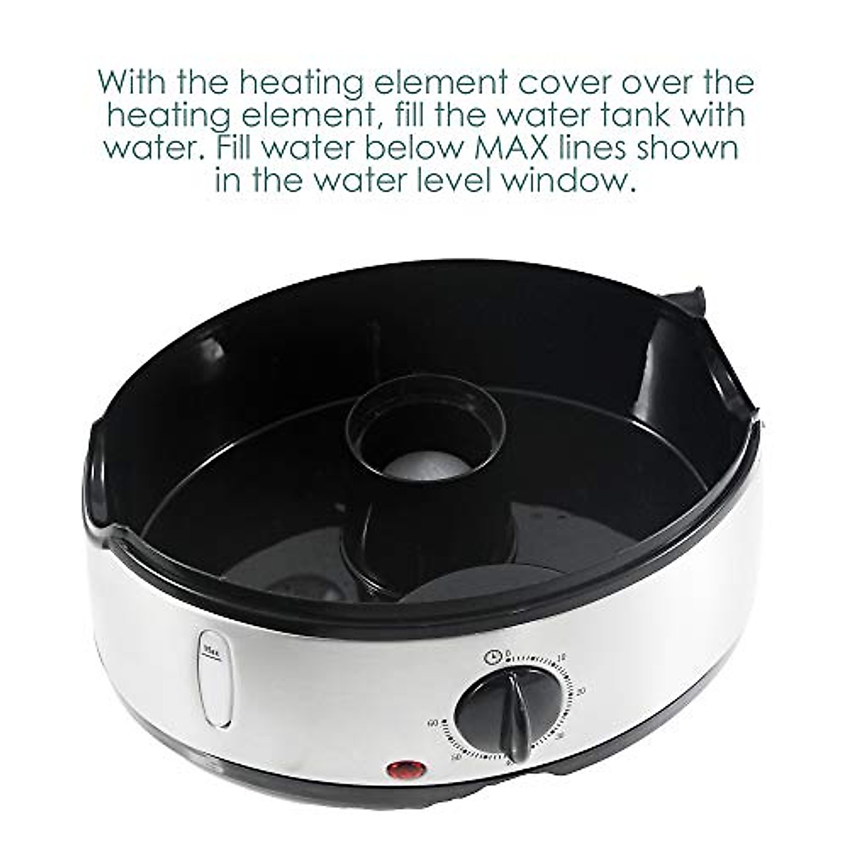 Elite Gourmet Maxi-Matic Electric Food Vegetable Steamer with BPA-Free 3 Tier Stackable, Nested Basket Trays, Auto Shut-off 60-min Timer, 800W, 9.5 Quart, Stainless Steel, (EST4401#)