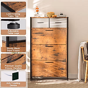 HSSZXFR Narrow Shoe Cabinet for Entryway Slim Shoe Rack Cabinet 3 Drawer Farmhouse Shoe Rack for Closet with Adjustable Shelf, Freestanding Wood Closed Shoe Rack for Home and Apartment