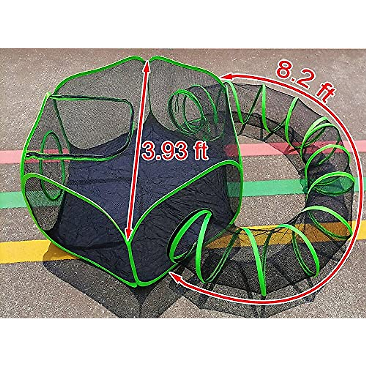 HEYHOME Small Animal Playpen Guinea Pig Hedgehog Cage Rabbit Cage with Fun Surround Tunnel Breathable & Transparent Pop Open Exercise Yard Fence with Top Cover Anti Escape（Patent Pending）