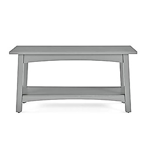 Alaterre Furniture Craftsbury 36" W Wood Entryway Bench, Gray