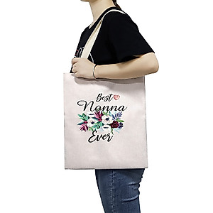 TSOTMO Best Nonna Ever Gift Grandma Gift from Grandchild Nonna Canvas Tote Bag (Nonna canvas)