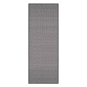 Kapaqua Grey Solid Colored Runner Rug Non Slip Rubber Backed Pet Friendly Kitchen Hallway 2x12