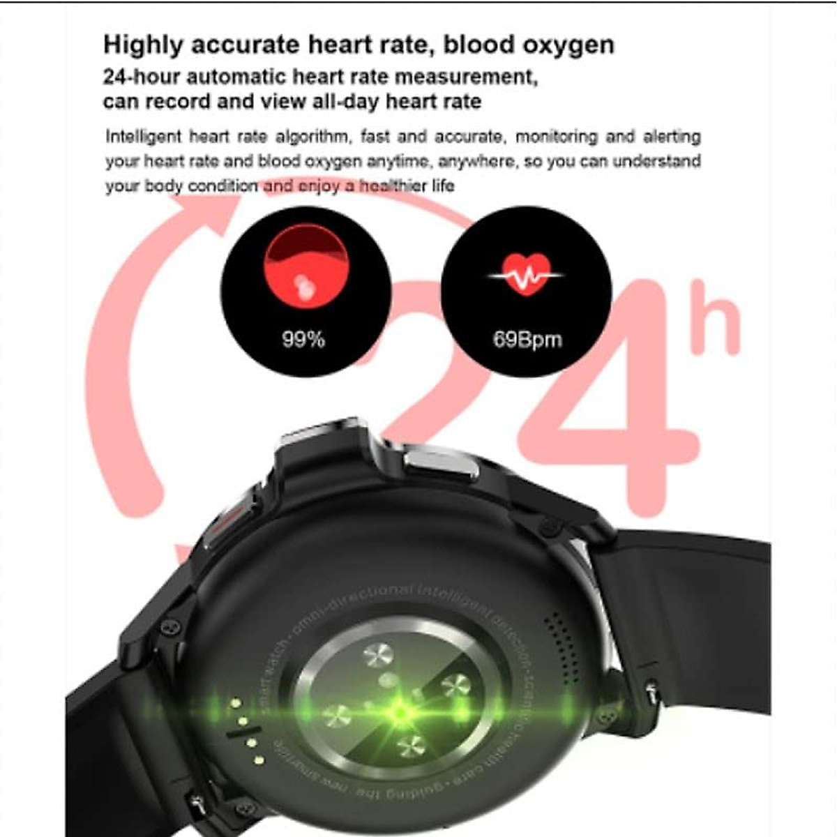 Dual System Android 9.1 Smart Watch 1GB+16GB 4G GPS WiFi Smart Watch Men Smartwatch with Camera Sim Supported