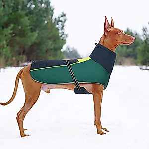 Warm Dog Winter Coat Reflective Dog Cold Weather Jacket Turtleneck Dog Vest Thick Fleece Lining Vest Windproof Dog Snow Suit Pet Apparel for Small Medium Large Dogs (Medium)