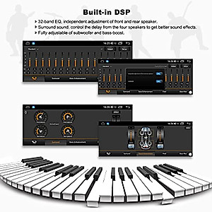 JOYING Android 10.0 Octa Core Car Radio 8.8 Inch Universal 4GB RAM+64GB ROM Single Din Touchscreen Car Stereo GPS Sat Nav Support Bluetooth/5G WiFi/USB/SD/FM Radio/Android Auto/Subwoofer/Fastboot