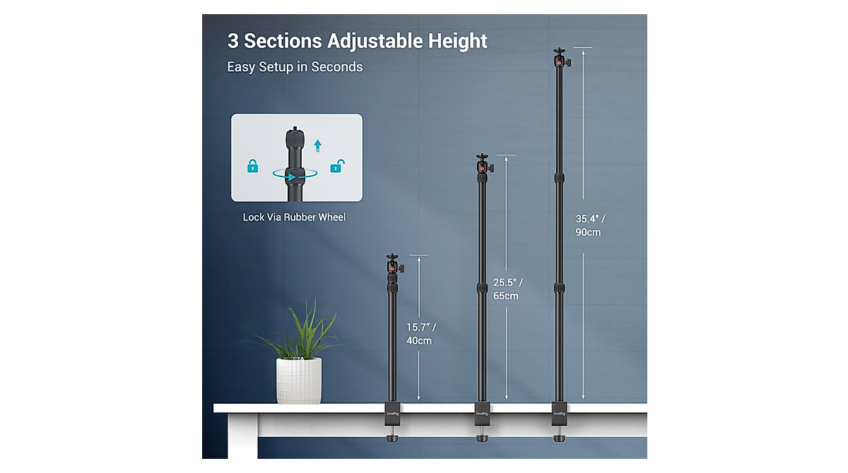 SmallRig Camera Desk Mount for DSLR & Ring Light