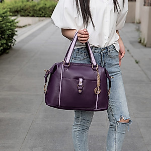 MKF Collection Lightweight Satchel Travel Bag for women, Vegan Leather Large Shoulder Handbag Purse