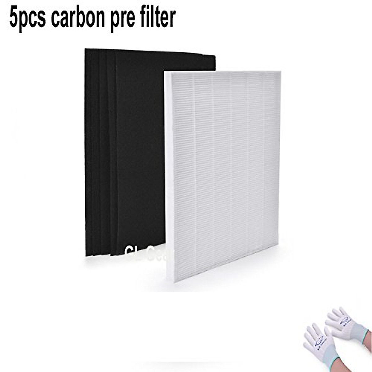 Gulongome Replacement True Hepa Filter + 5 Carbon Pre Filter or Winix 115115,Compatible with WAC5300, WAC5500, WAC6300, 5000, 5000b, 5300, 5500 Air Purifier