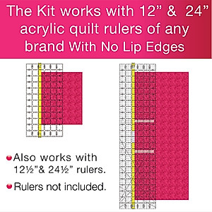 Guidelines4quilting Quilt Ruler Upgrade Kit, Clear