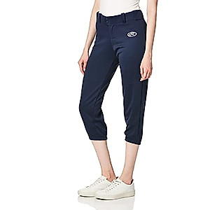 Rawlings Sporting Goods Womens Low-Rise Belted Pant; 150 Cloth, Navy, Small