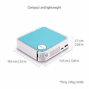 ViewSonic M1 Mini+ Ultra Portable LED Projector with Auto Keystone, Bluetooth JBL Speaker, HDMI, USB C, Stream Netflix with Dongle (M1MINIPLUS)