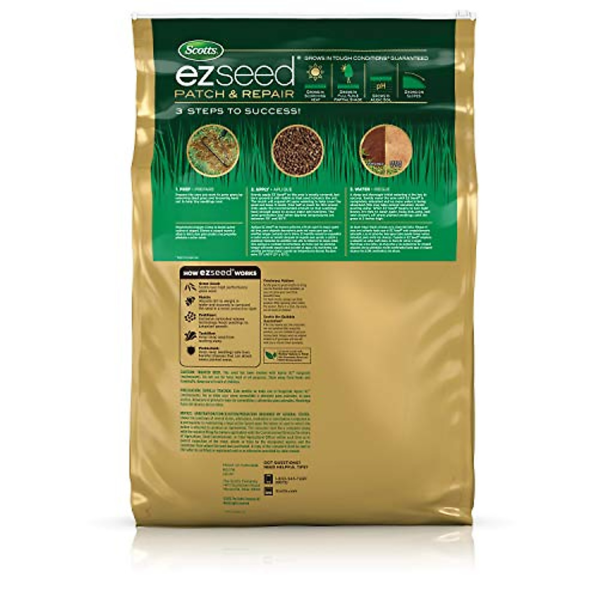 Scotts EZ Seed Patch and Repair Centipede Grass, 20 lb. - Combination Mulch, Seed, and Fertilizer - Tackifier Reduces Seed Wash-Away - Covers up to 445 sq. ft.