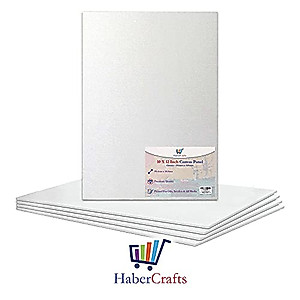 10 X 12” Canvas Panel Stretched Blank Canvas Board Primed Artist Boards 100% Cotton for Oil Paint Acrylic Painting Mixed Media White Canvases Painting Panel (10x12 Inch - 10 Boards)