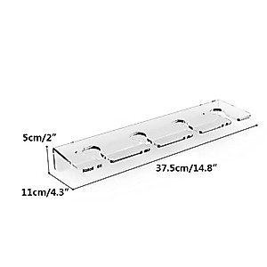 Wine Glass Holder, Wall-Mounted Acrylic Wine Glass Holder, Tableware Under The Cabinet, Wine Glass Holder and Glasses Storage Rack, Kitchen Cabinet Storage Rack (Transparent 2 Pieces)