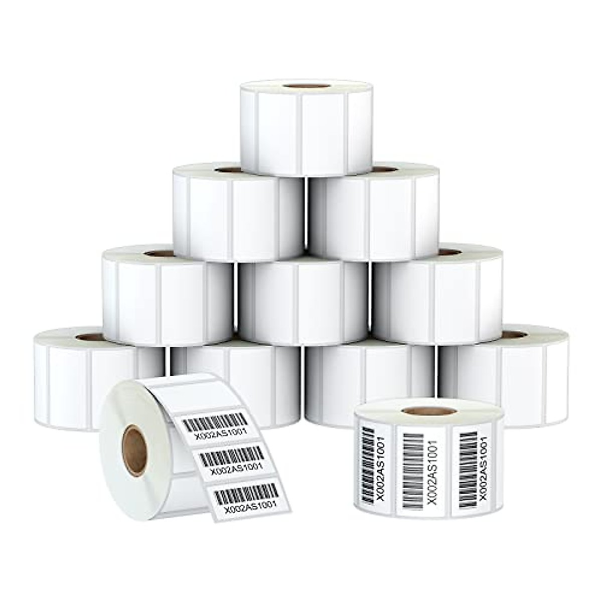 Anylabel Compatible 2" x 1" Direct Thermal Labels Replacement for Barcodes Postage Address Shipping Compatible with Rollo & Zebra Desktop Printers Adhesive & Perforated (12 Rolls, 1300 Labels/Roll)