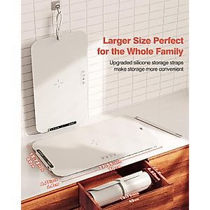 Electric Warming Tray, iTRUSOU Silicone Warming Mat for Food with 7 Temp-Settings, 1-8Hr Auto Shut-Off, Switchable Celsius/Fahrenheit, Upgrade Strap Keep Food Warm at Buffet, Party, Sabbath, Daily Use